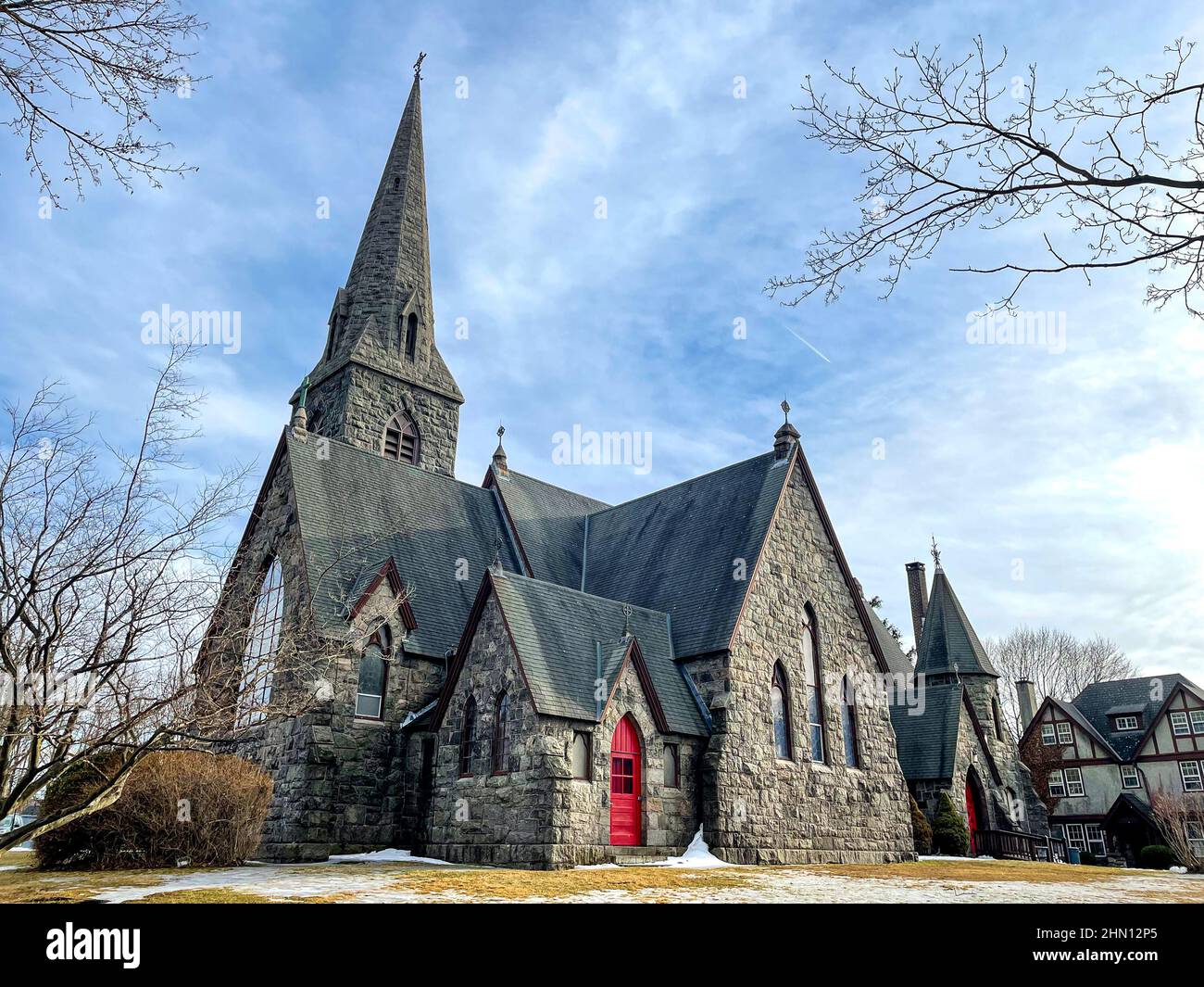 Cold Spring, NY - USA - Feb 12, 2022 Horizontal view of the historic ...