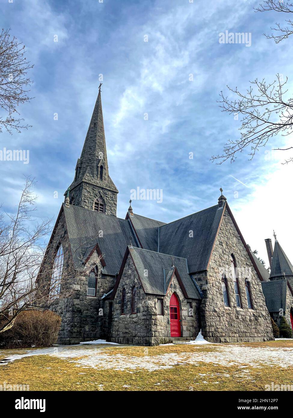 Cold Spring, NY - USA - Feb 12, 2022 Vertical view of the historic ...