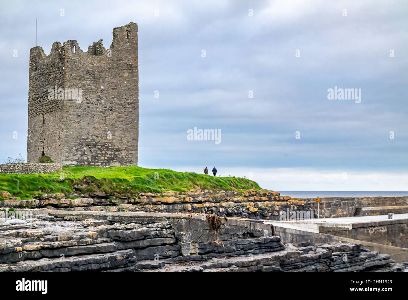 Roslee castle at Easky pier in County Sligo - Republic of Ireland Stock ...