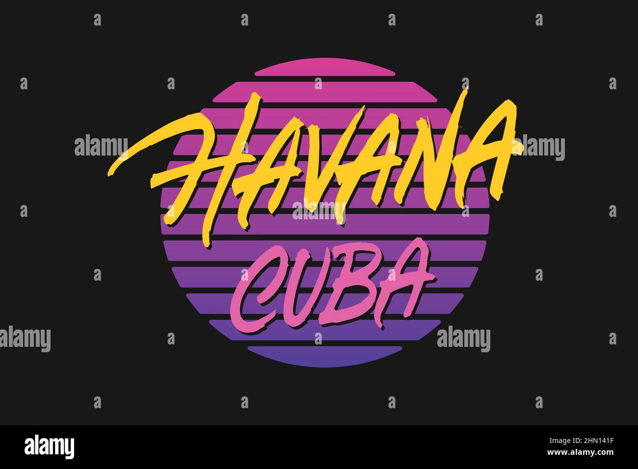 Havana Cuba lettering design Stock Vector Image & Art - Alamy