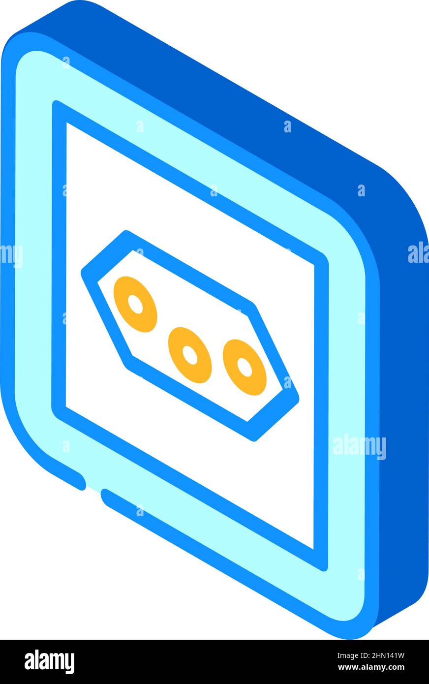 j type socket isometric icon vector illustration Stock Vector Image ...