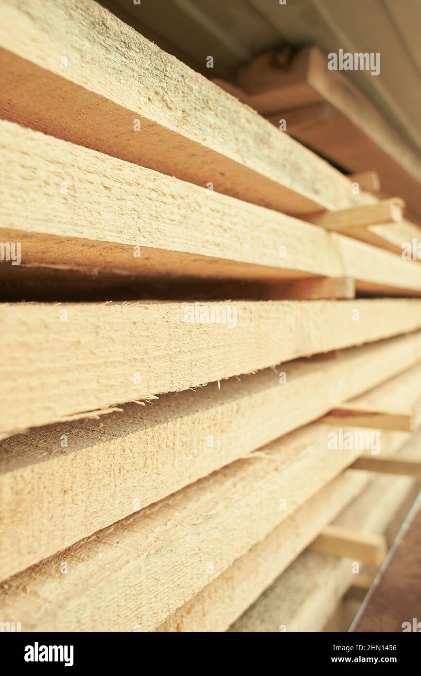 Wood for construction. The building material is prepared for ...