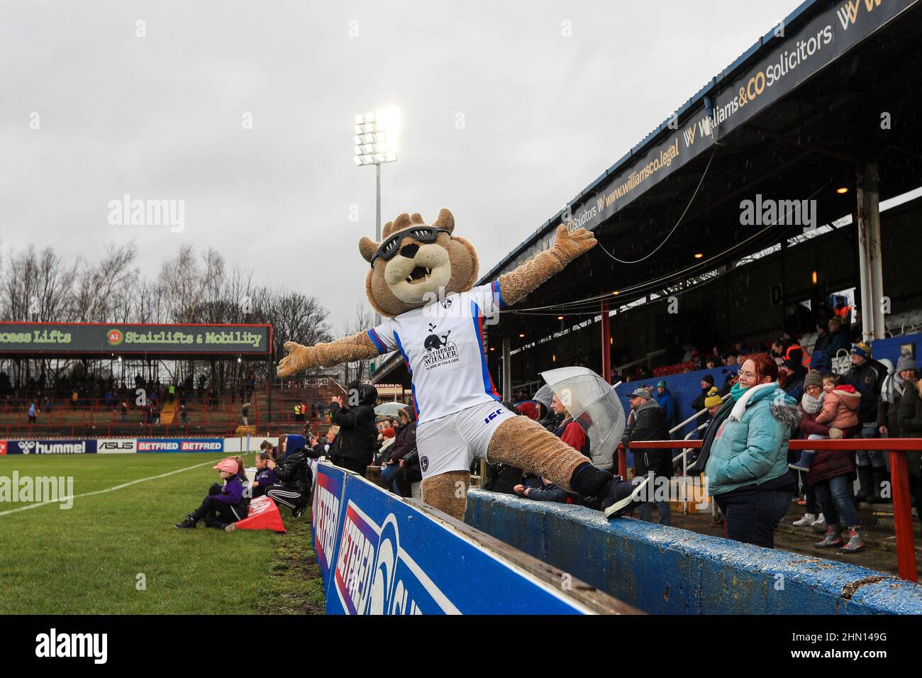 The Wakefield Trinity Mascot ahead of the game Stock Photo - Alamy