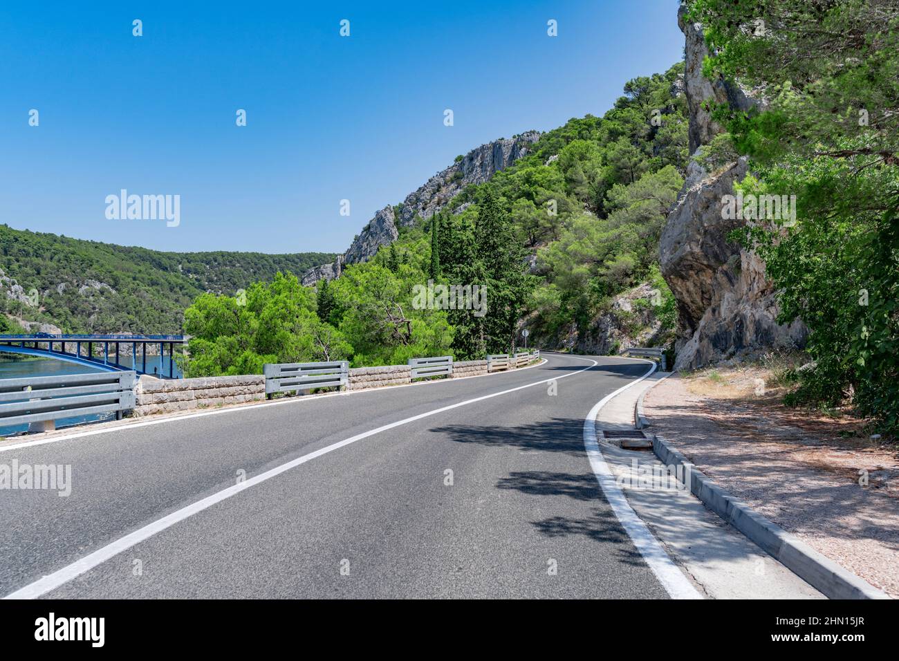 Highway bridge on the road Stock Photo - Alamy