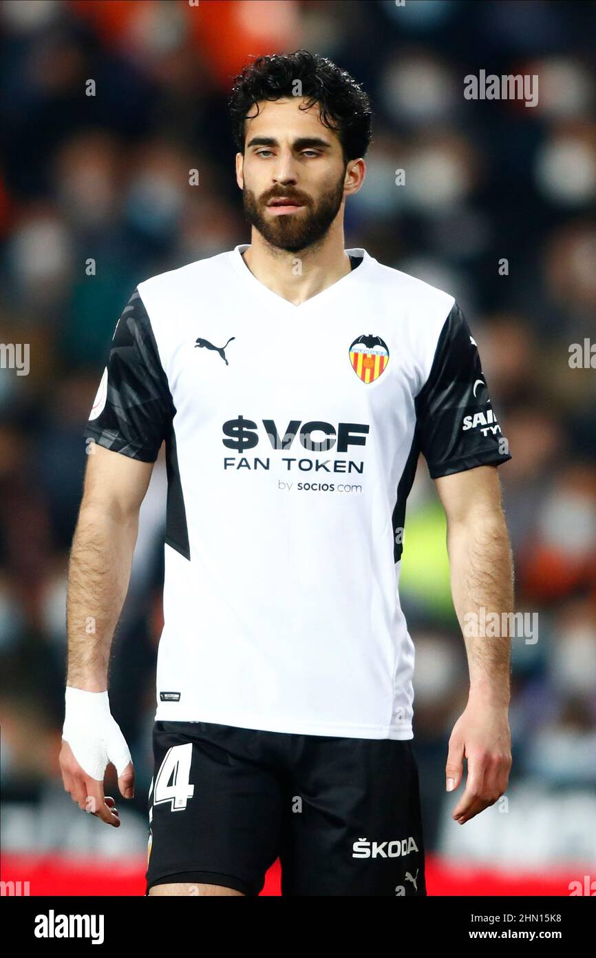 02 February 2022; Mestalla Stadium, Valencia, Spain; Copa del Rey, Valencia CF versus Cadiz CF ...