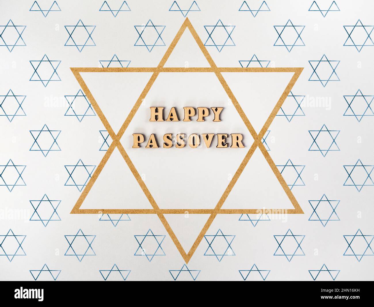 Happy Passover. Painted Star of David. Preparing for the holiday ...