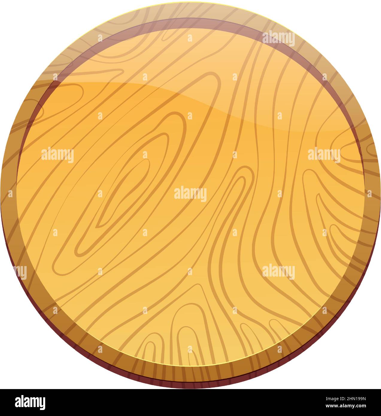 Wooden round tablet. Textured board, frame, tablet. Wooden Button, Game ...