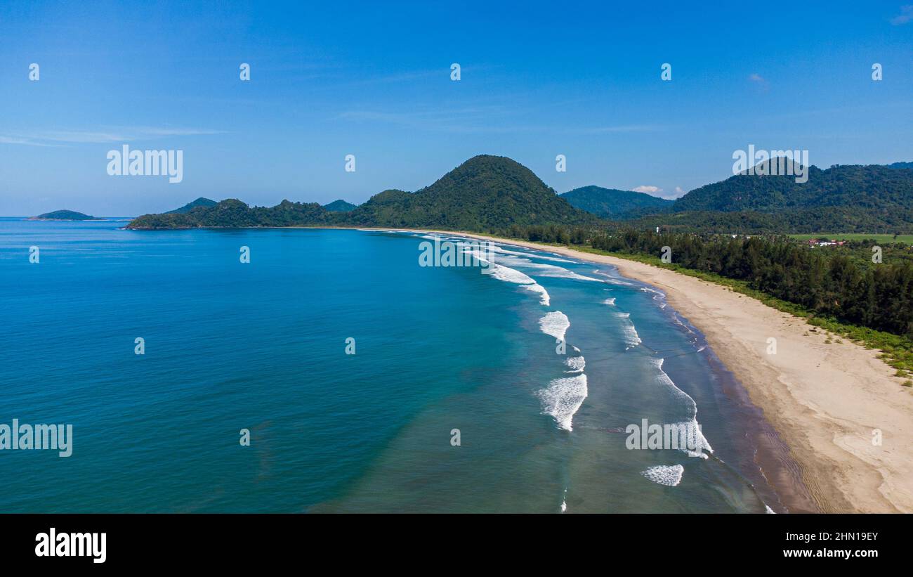 Aerial view of ocean surf on beach, Aceh, Indonesia Stock Photo - Alamy