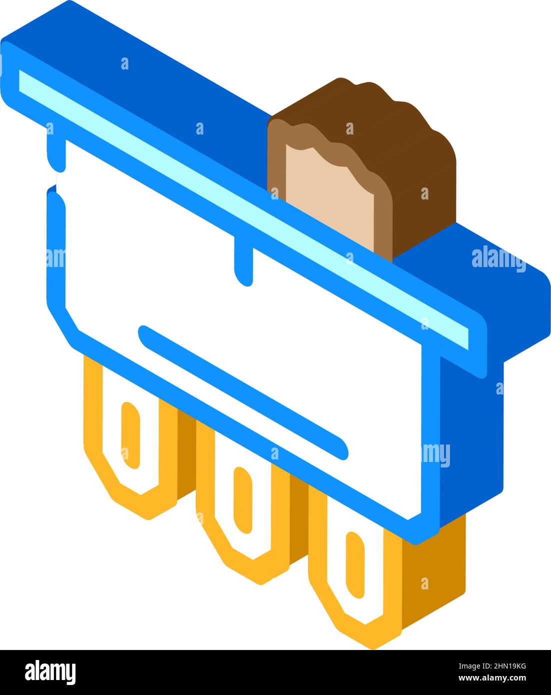 single pole double throw electrical switch isometric icon vector ...
