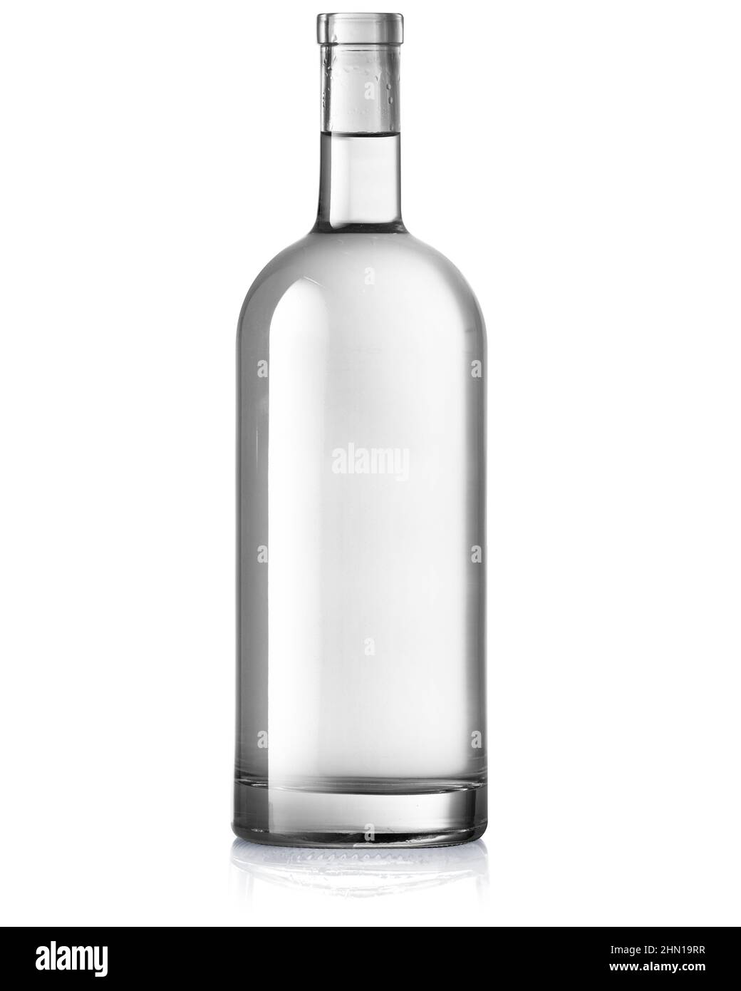 Vodka and liquor glass bottles realistic vector illustration. Empty ...