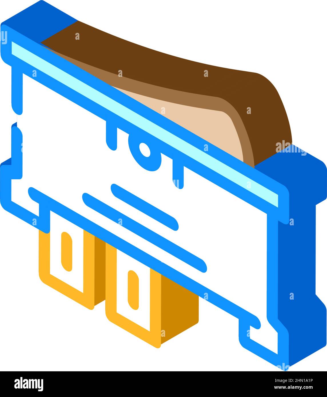 single pole single throw switch isometric icon vector illustration ...