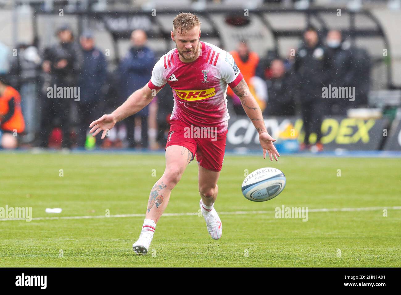 HarlequinsÕs Tyrone Green in action during the Gallagher Premiership ...