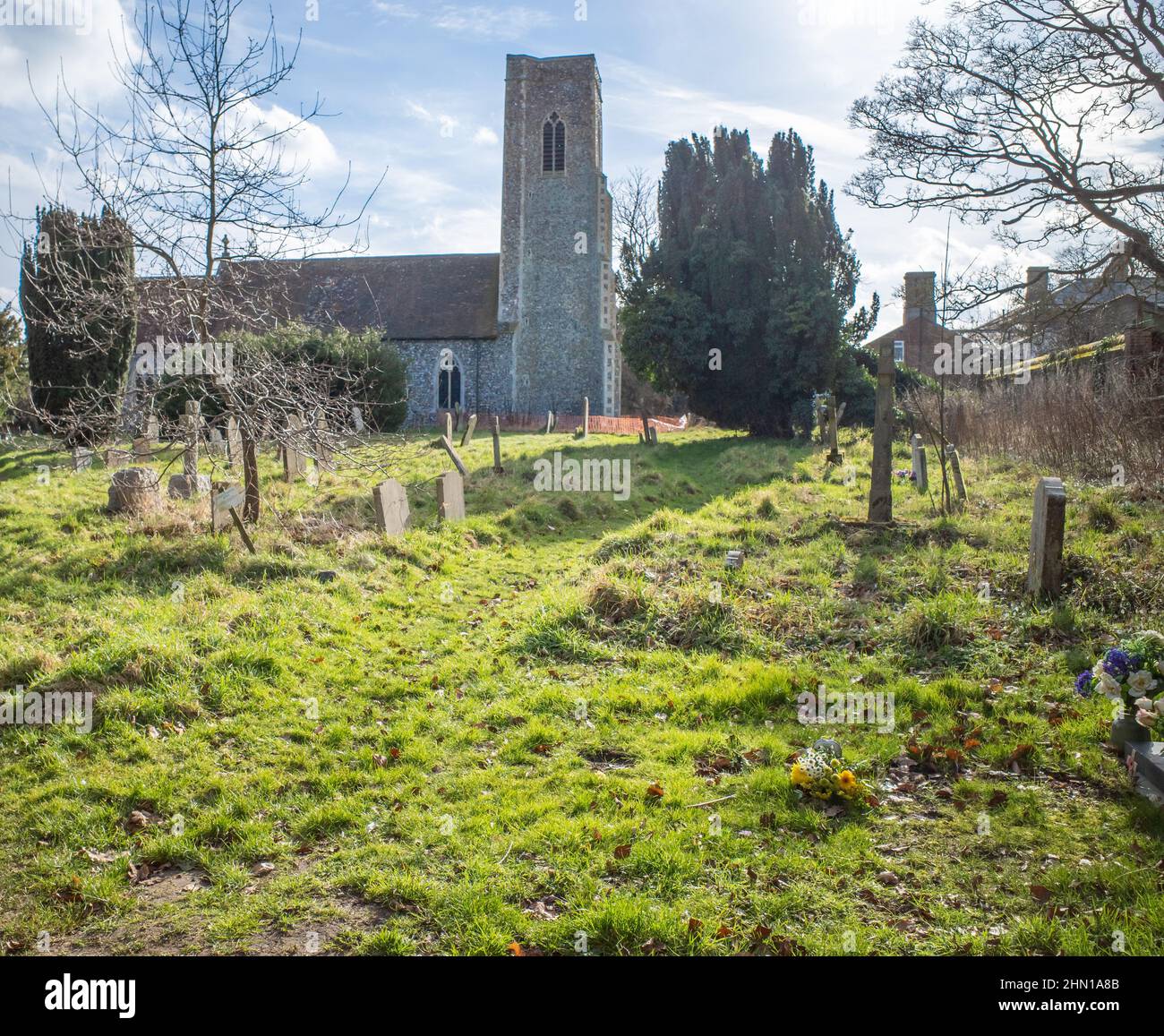 The exterior of the Holy Trinity Church in the village of Coltishall ...