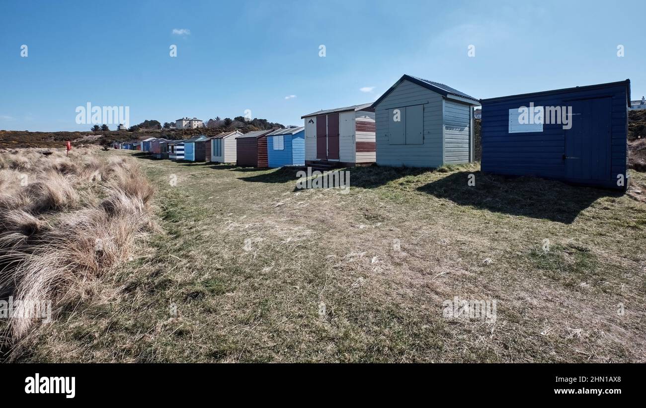 Hopeman beach huts hi-res stock photography and images - Alamy