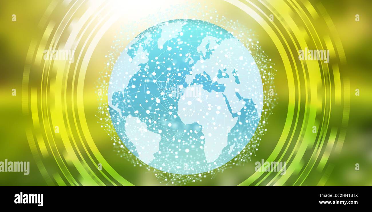Illustration of a global network concept Stock Photo - Alamy