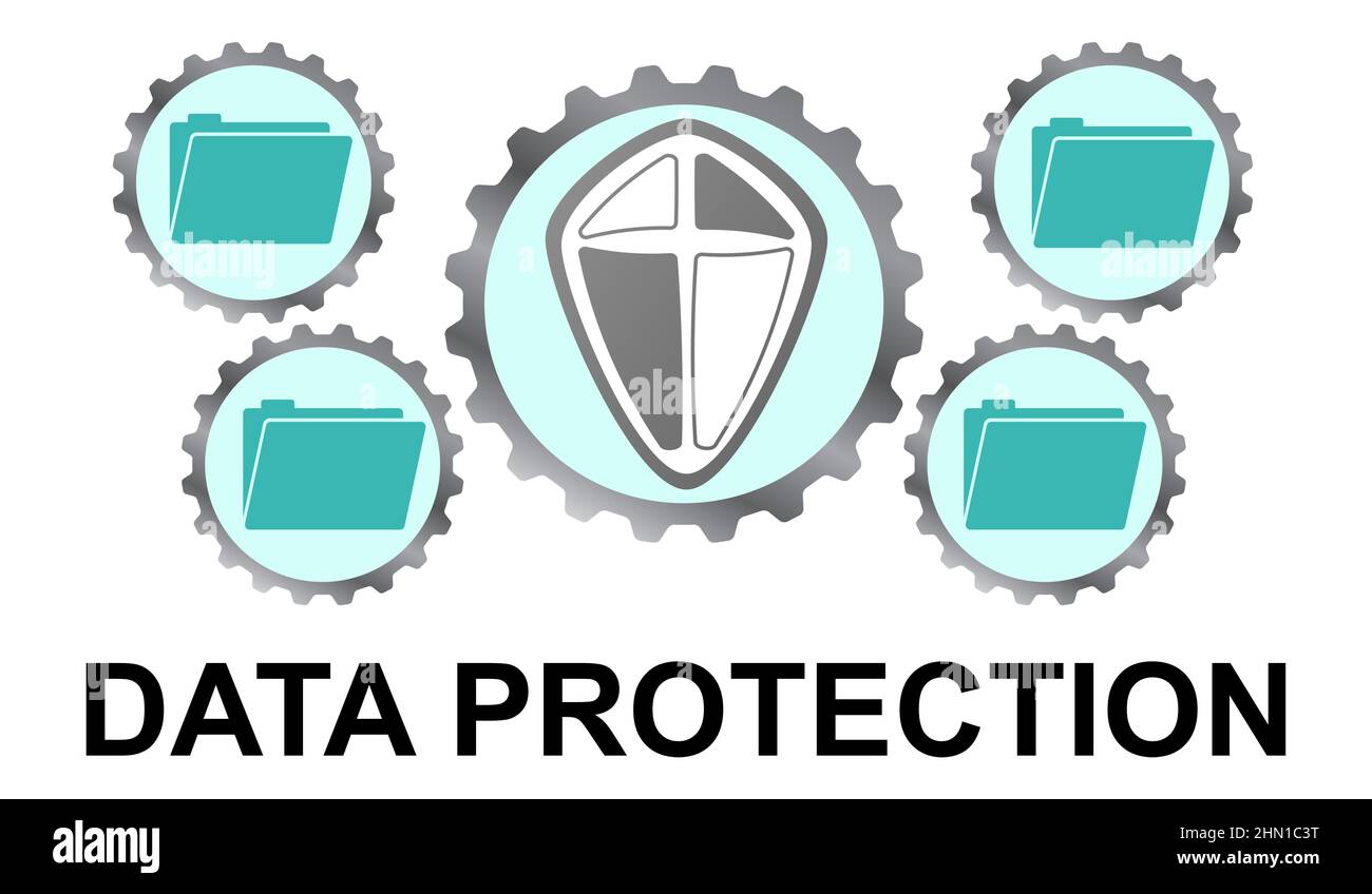 Illustration of a data protection concept Stock Photo - Alamy