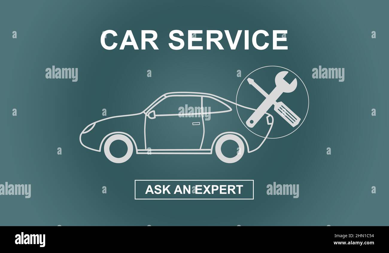 Car service concept with tools icon Stock Photo - Alamy
