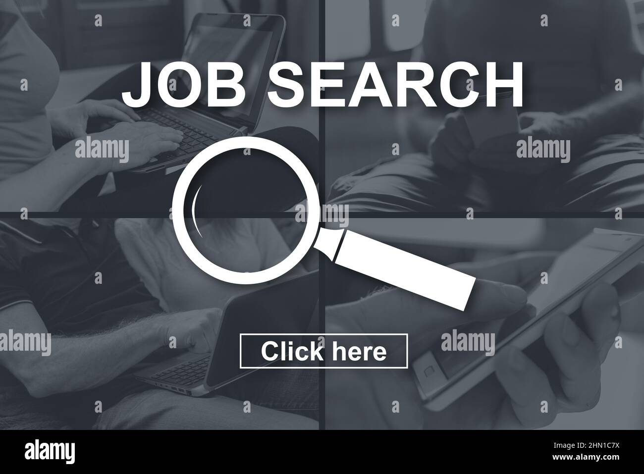 Job search concept illustrated by a picture on background Stock Photo ...