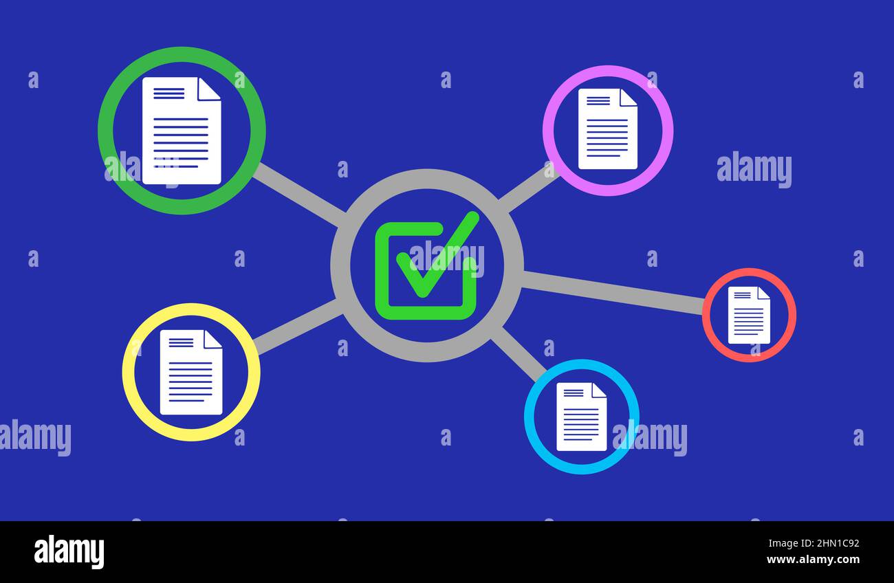 Illustration of a validation concept Stock Photo - Alamy
