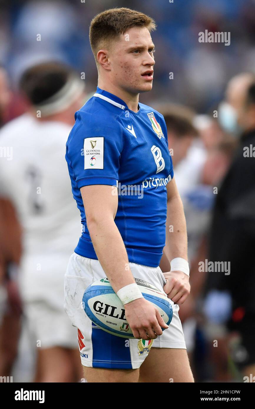 Rome, Italy. 13th Feb, 2022. Stephen Varney of Italy during the Six ...