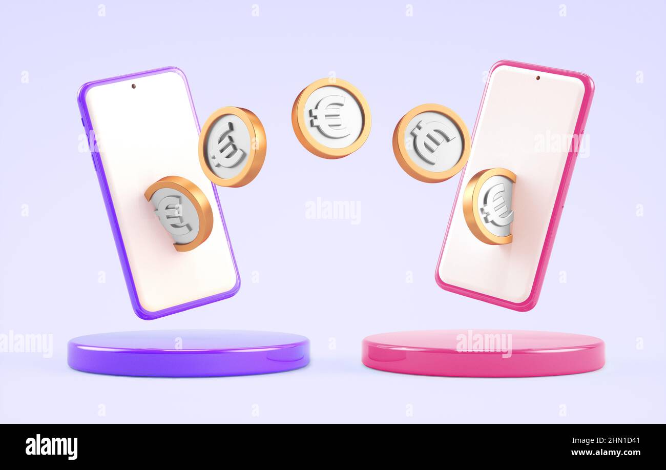 Money transfer between mobile phones, wireless sending and receiving ...