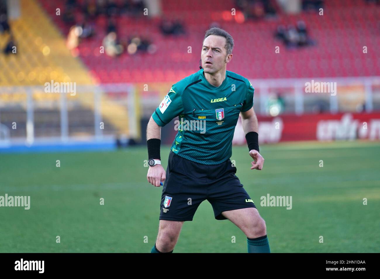 Stadio Via del Mare, Lecce, Italy, febbraio 13, 2022, the referee Luca ...