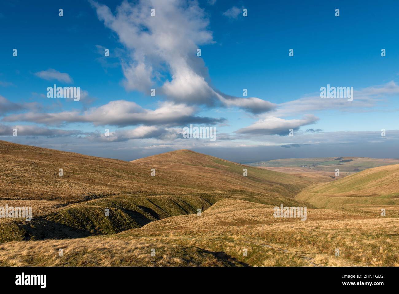 Longlands Fell from Broad Moss in the Uldale Fells of Cumbria Stock ...