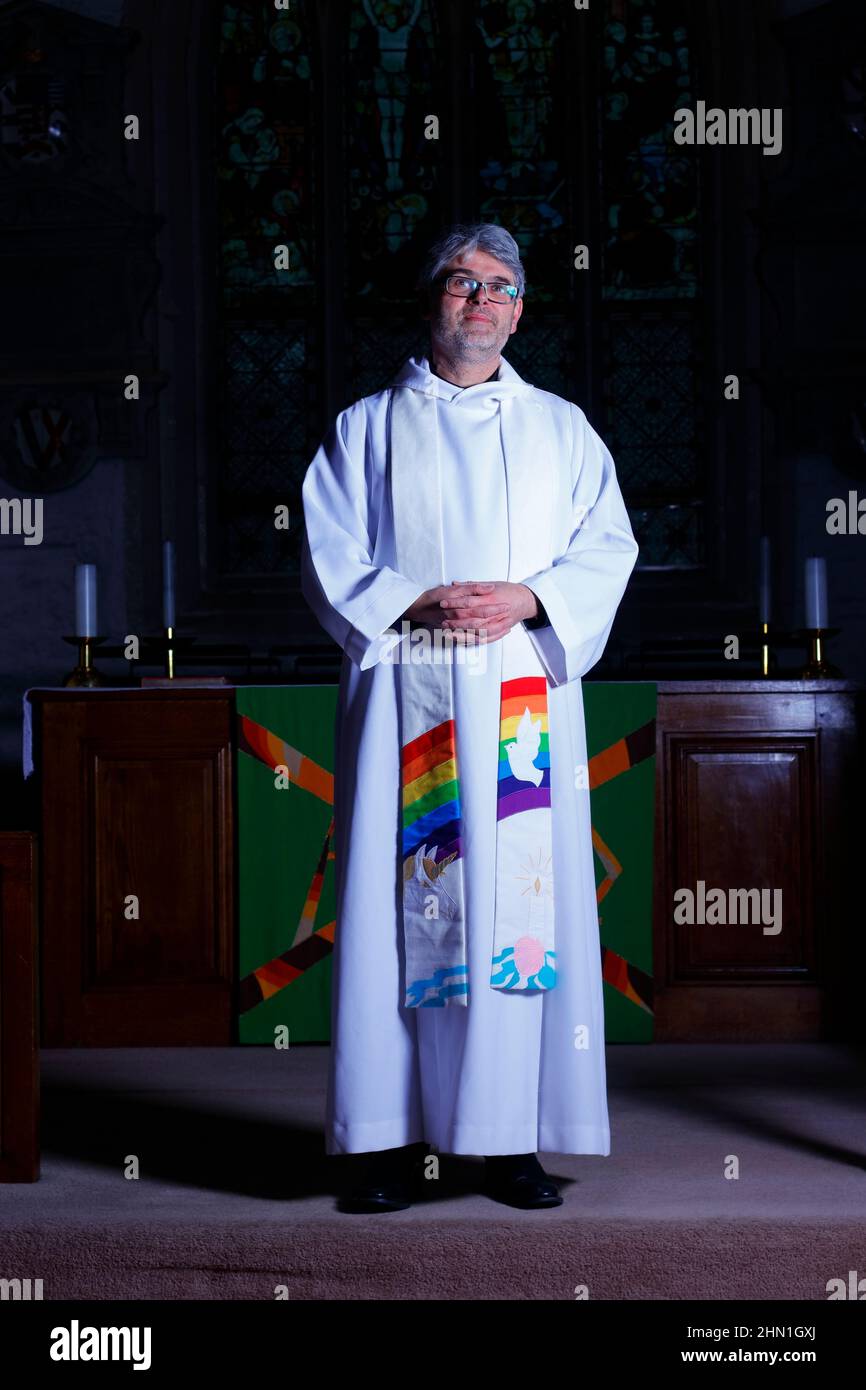 Reverend Bob Bailey at St Mary's Church in Kippax,Leeds,West Yorkshire ...