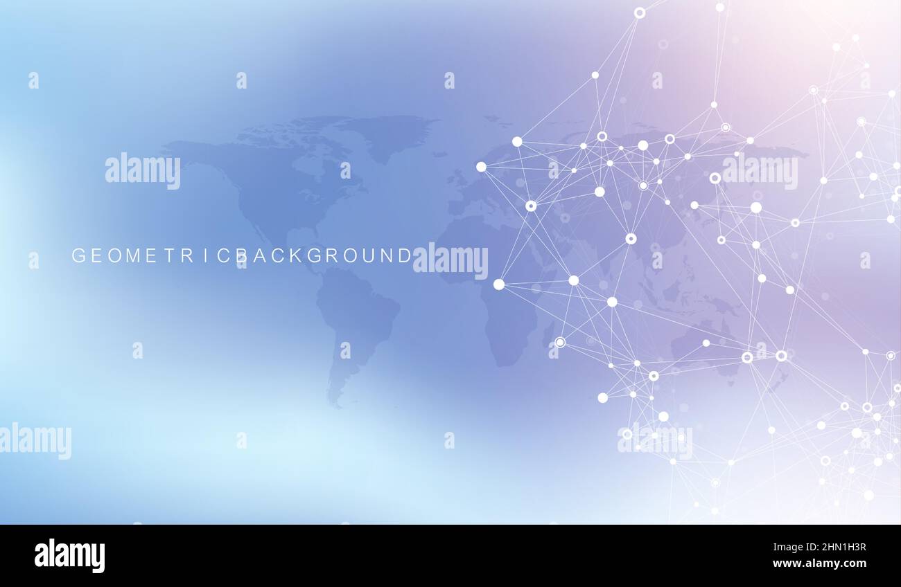 Global network connection concept. Social network communication in the global business. Big data ...