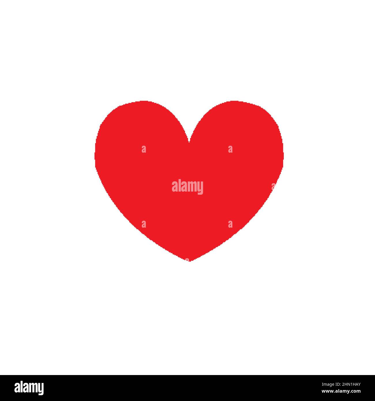 One red heart on white background in center Stock Photo - Alamy