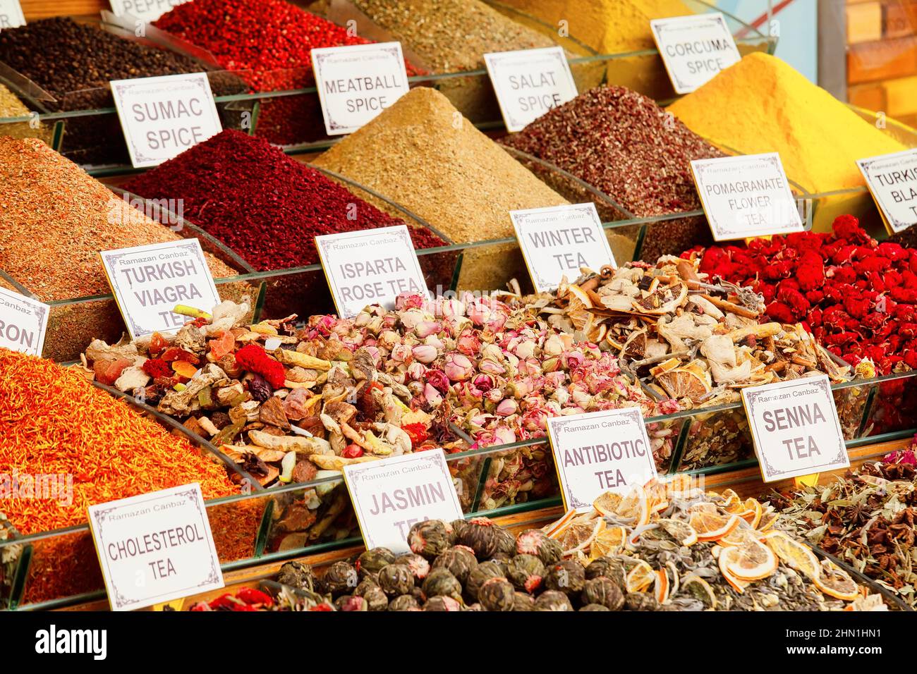Teas in spice bazaar istanbul hi-res stock photography and images - Alamy