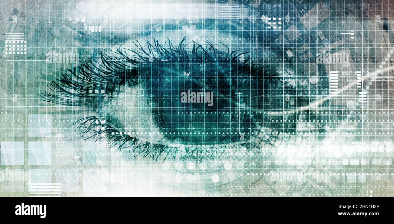 Futuristic Technology Background And Visual Data Of The Future Stock ...