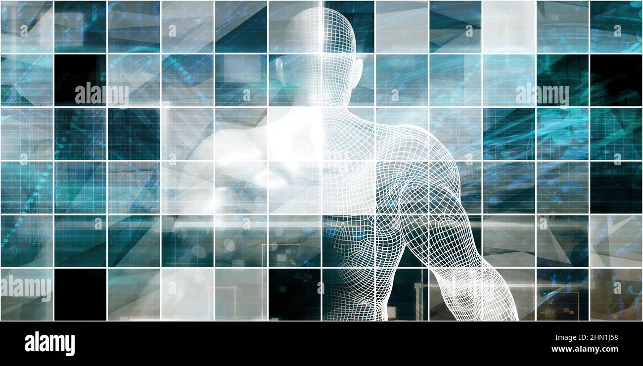 Health Science as a Medical Tech Concept Art Stock Photo - Alamy