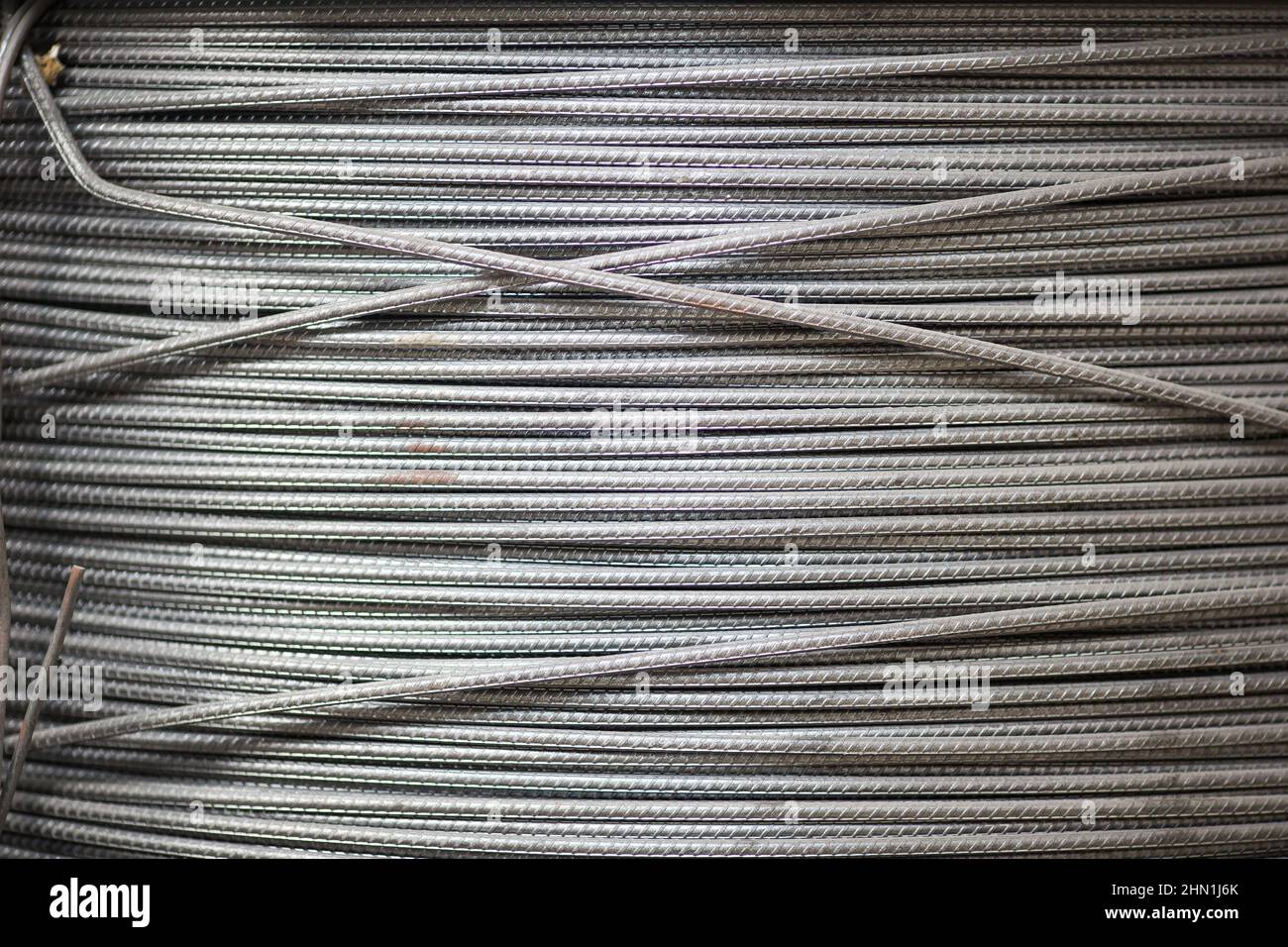 Steel and iron wire. Working with heavy metals. Steel mill industry ...