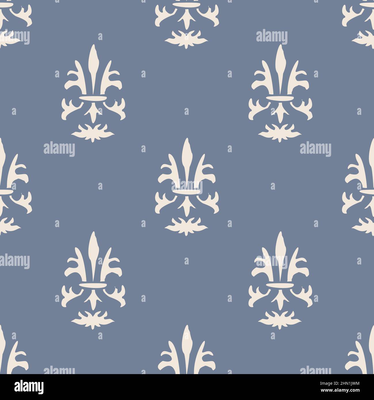 French fleur de lis royal lily seamless pattern. Farmhouse cottage ...