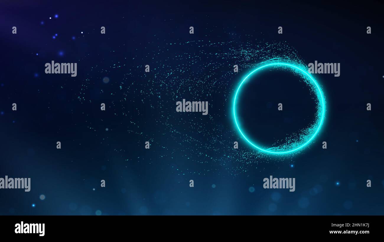 Data circle digital technology background. Internet network abstract ...