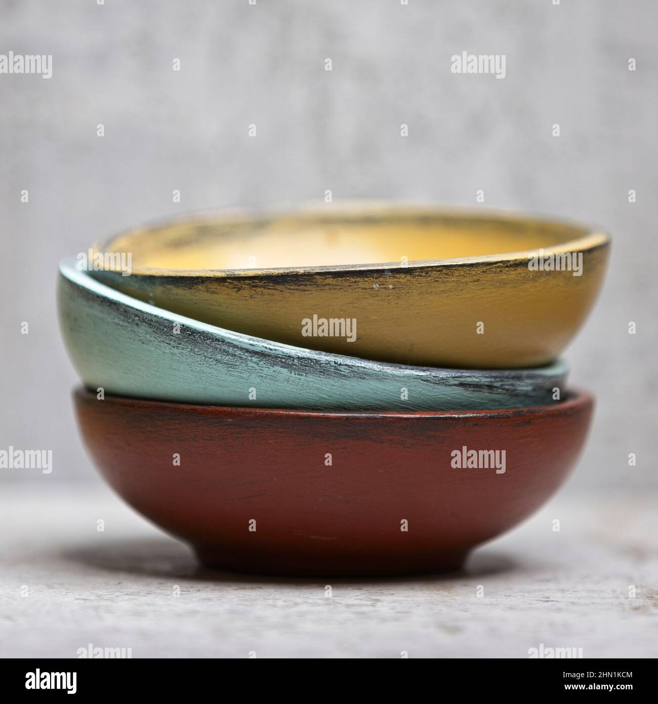 Stack wooden bowls hi-res stock photography and images - Alamy