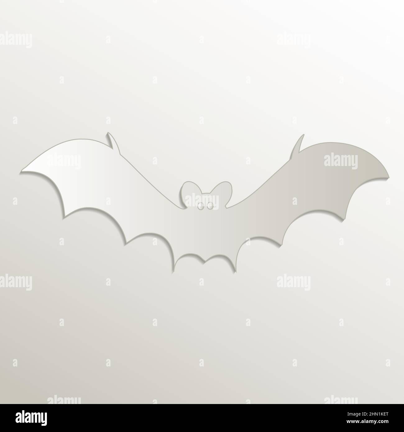 Bat symbol icon, card paper 3D natural vector Stock Vector Image & Art ...