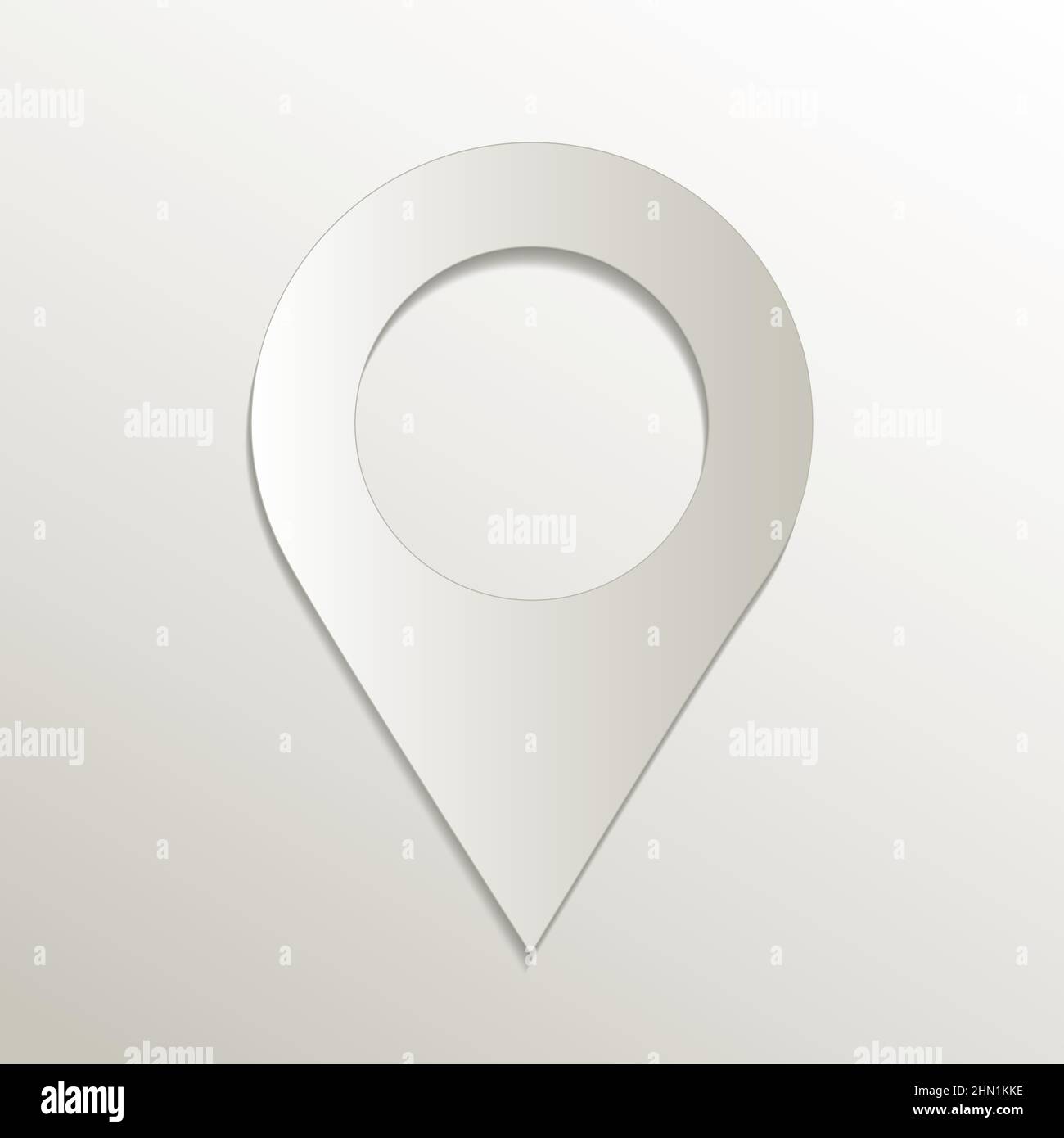 Location pointer, symbol icon, card paper 3D natural vector Stock ...
