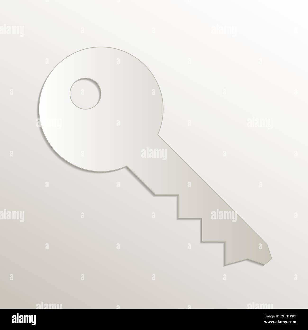 Key symbol icon, card paper 3D natural vector Stock Vector Image & Art ...