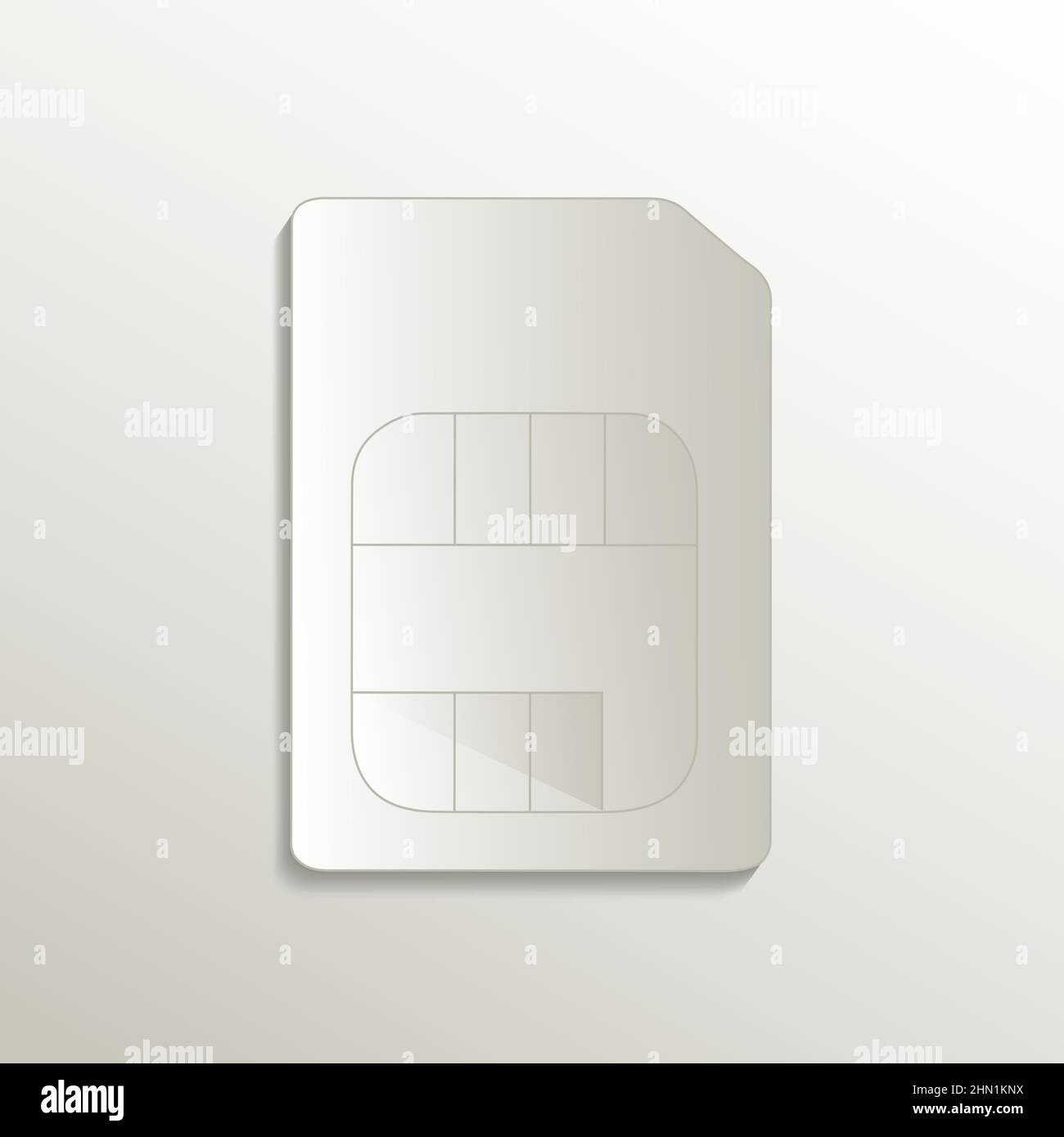 Sim card icon, card paper 3D natural vector Stock Vector Image & Art ...