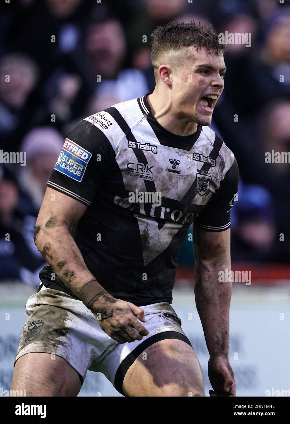 Hull FC's Cameron Scott celebrates during the Betfred Super League ...