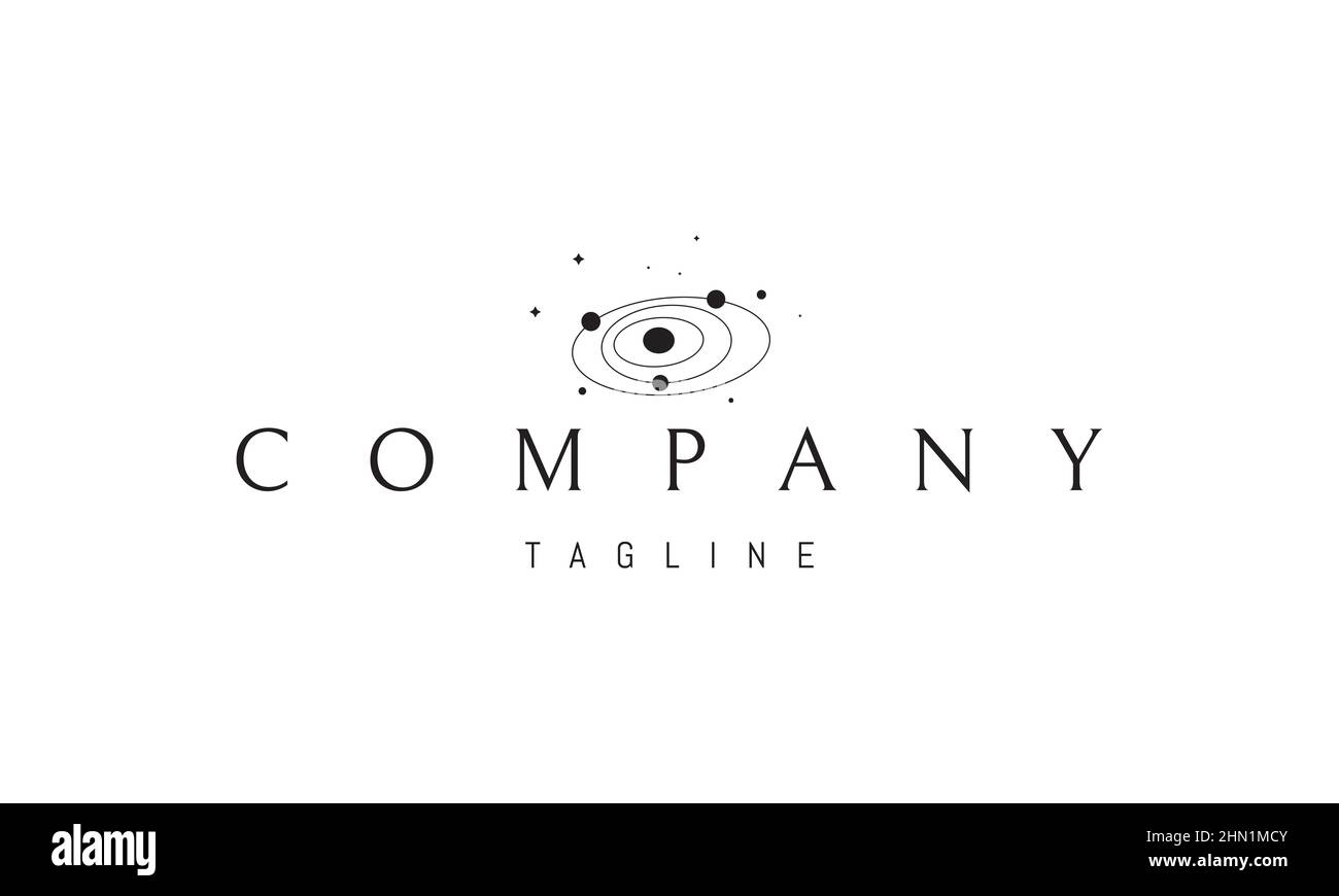 Vector logo on which an abstract image of the solar system Stock Vector ...