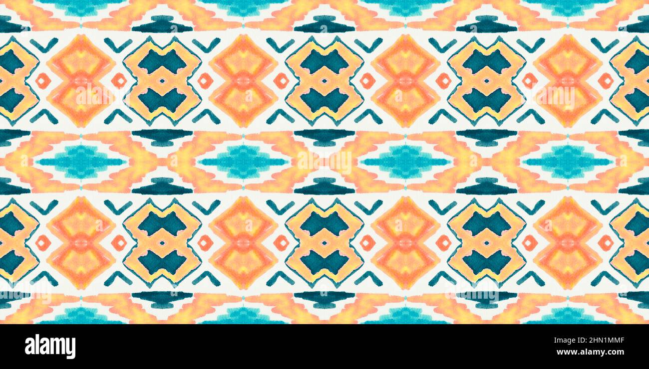 Seamless peruvian pattern. Hand drawn aztec illustration Stock Photo ...