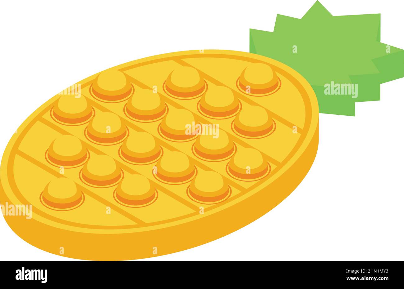 Pineapple popit toy icon isometric vector. Pop fidget. Sensory finger ...
