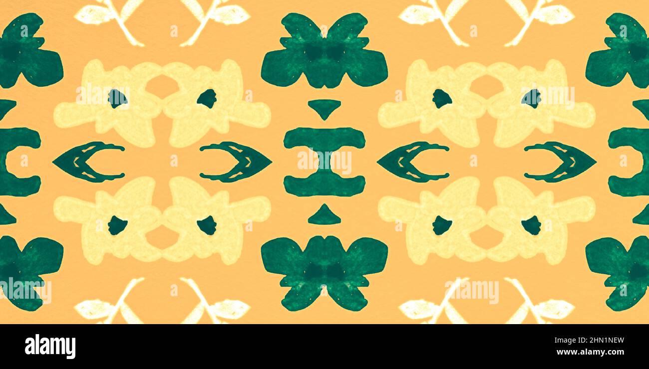 Hand drawn floral ethnic pattern. Seamless abstract batik print Stock ...