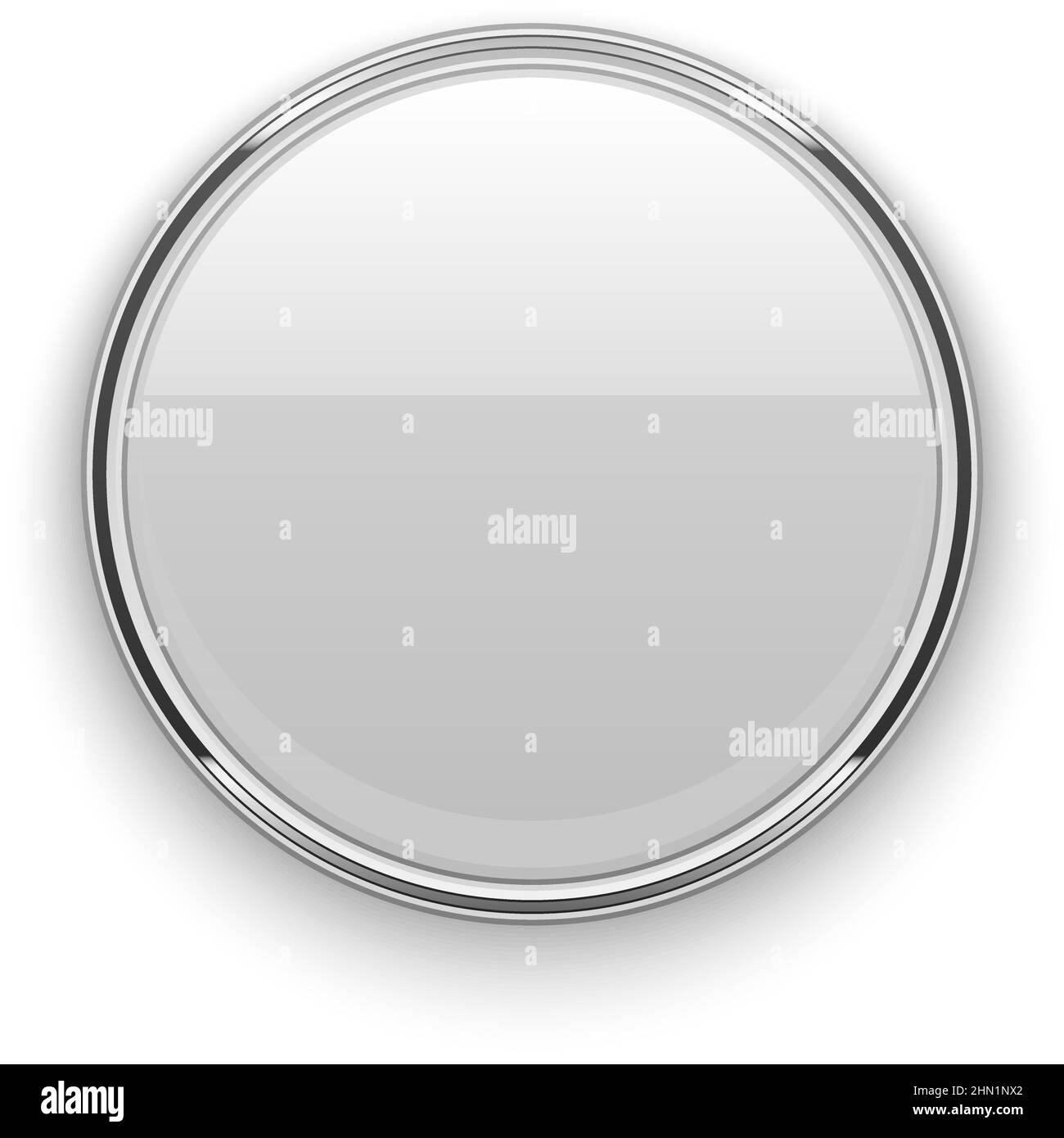 Glossy metal circle. Round button template. Blank mockup Stock Vector ...