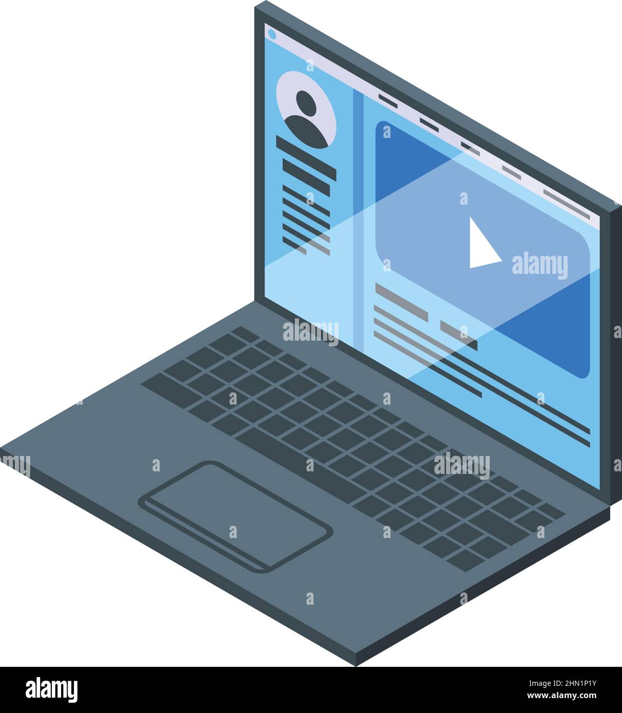 Online video course icon isometric vector. Free learn. School training ...