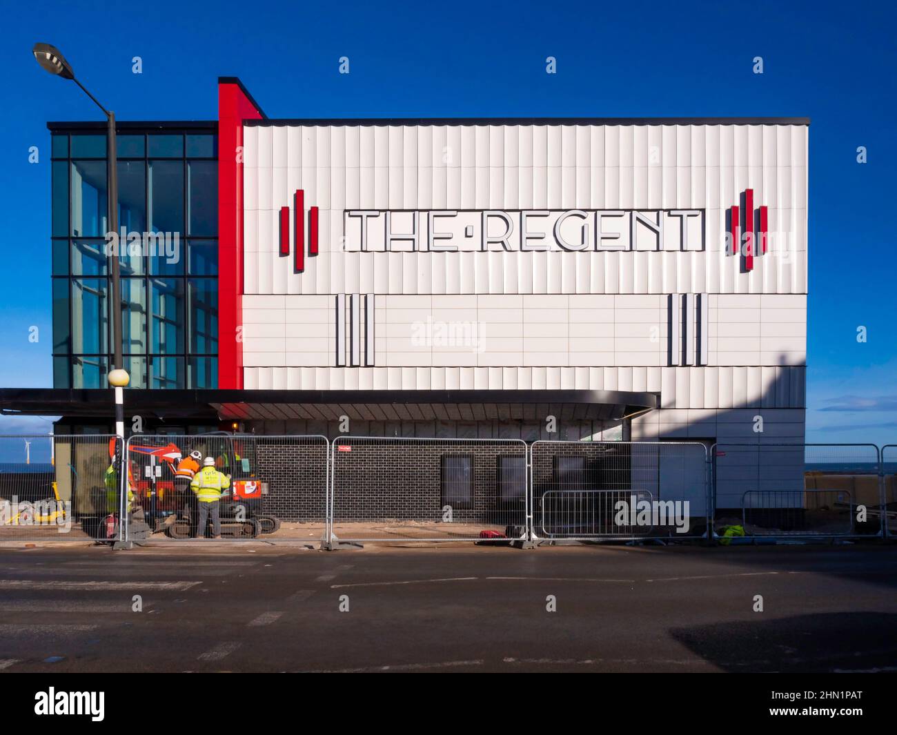 Construction of the new Regent Cinema on seafront at Redcar exterior ...