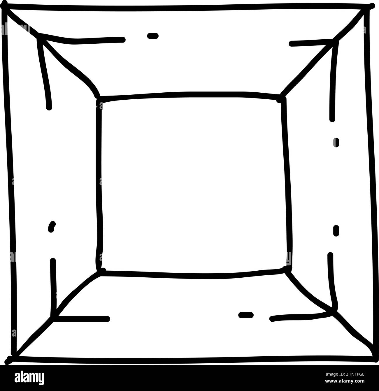 Ornate picture frame template in hand drawn style Stock Vector Image ...